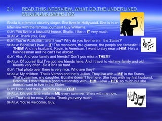 Subject and object pronouns | PPT