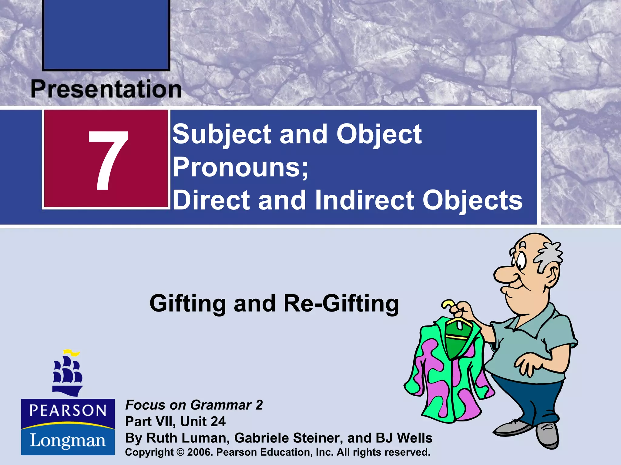Subject and object pronouns | PPS