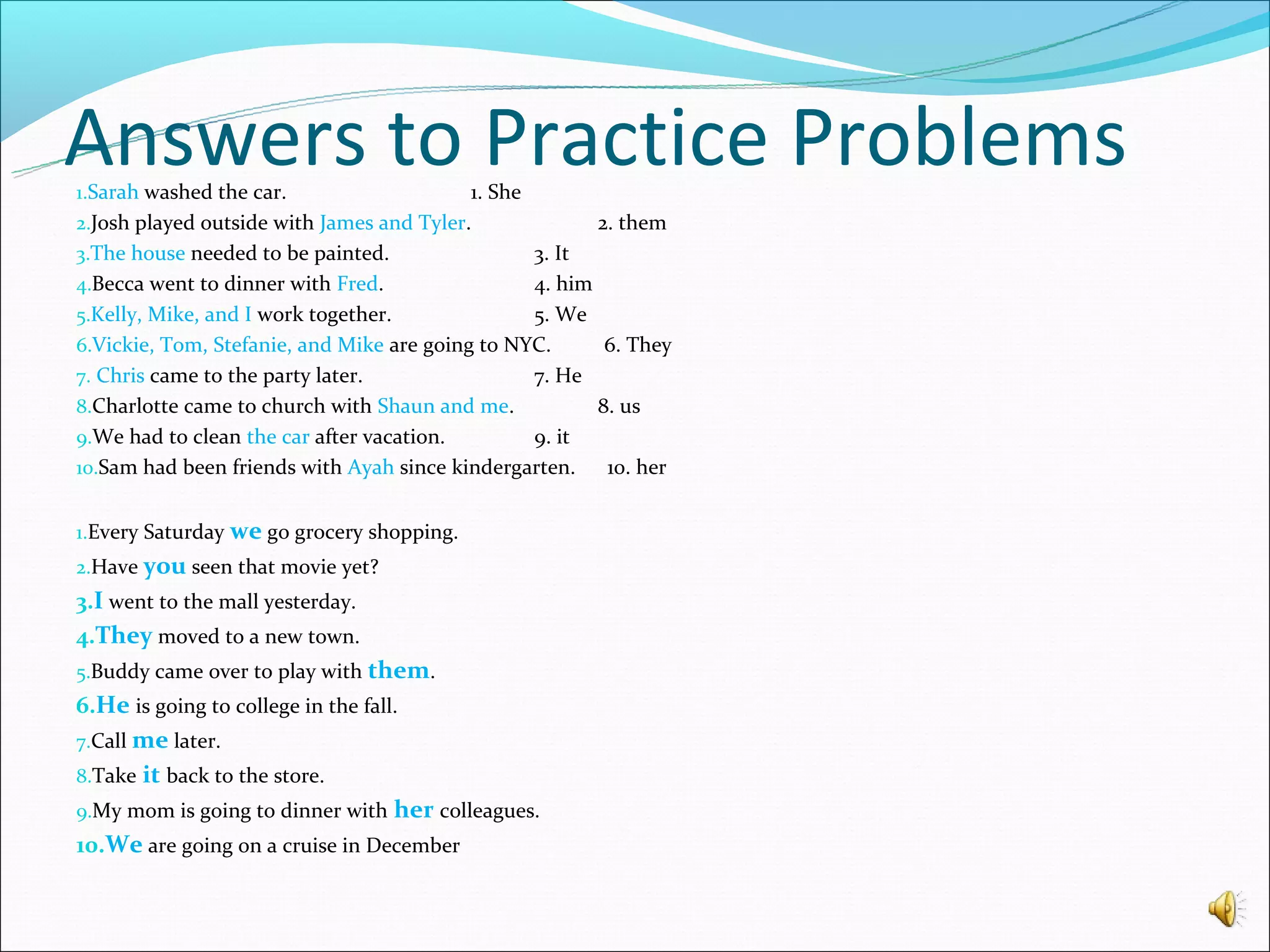 Subject and Object pronouns | PPT