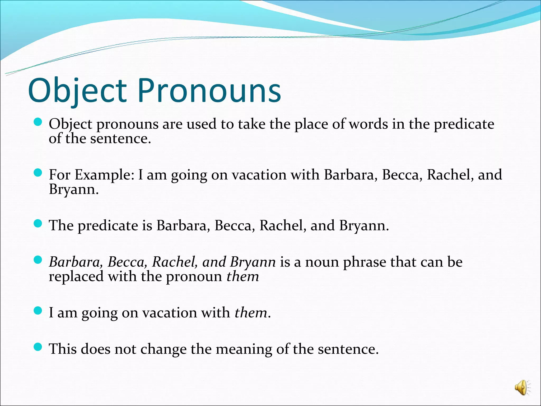 Subject and Object pronouns | PPT