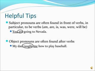 Subject and Object pronouns | PPT