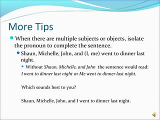 Subject and Object pronouns | PPT