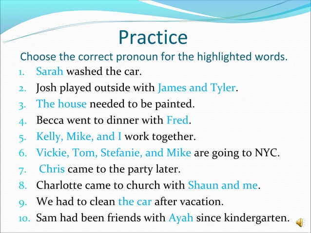 Subject and Object pronouns | PPT | Education