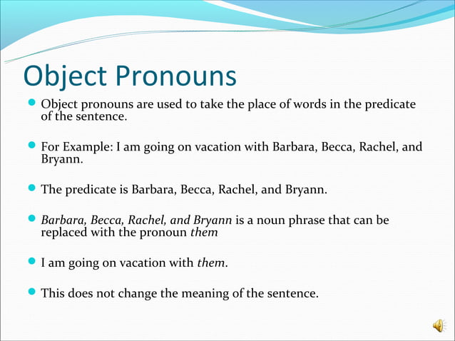 Subject and Object pronouns | PPT | Education