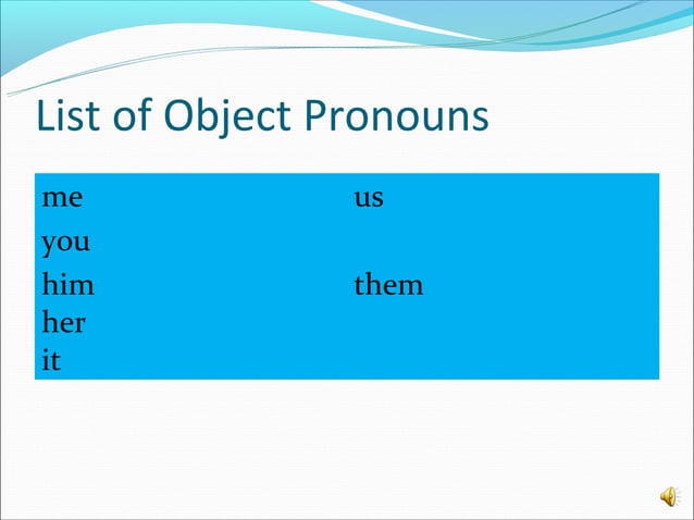 Subject and Object pronouns | PPT | Education