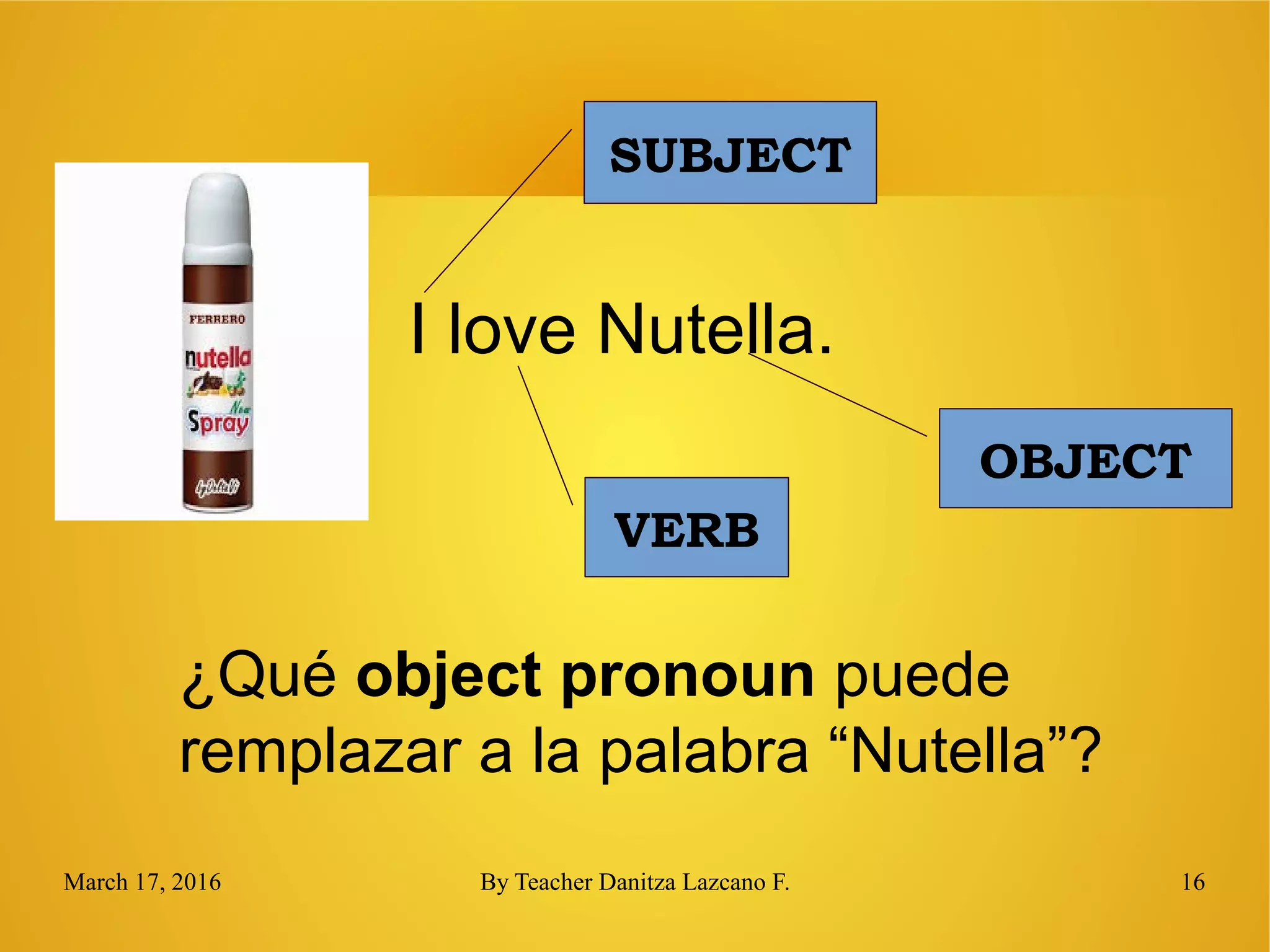 Subject and Object Pronouns | PPT