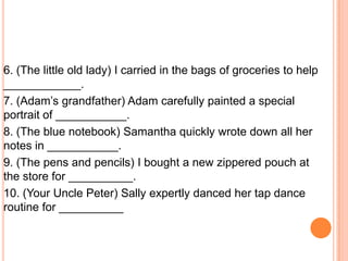 Subject and object pronouns exercises | PPTX