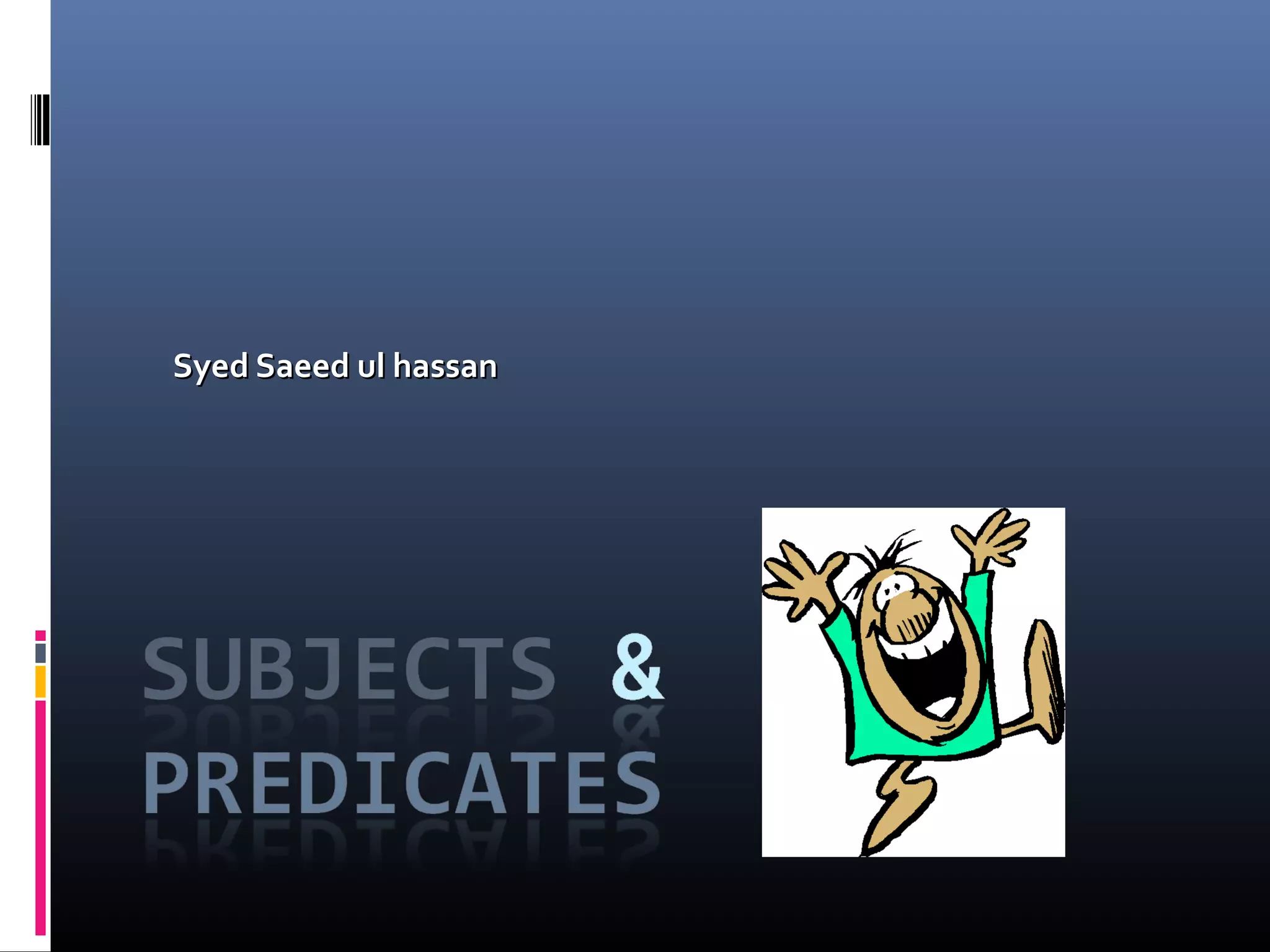 Subject and predicate | PPT