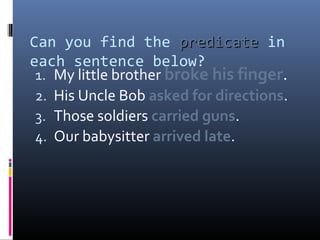 Subject and predicate | PPT