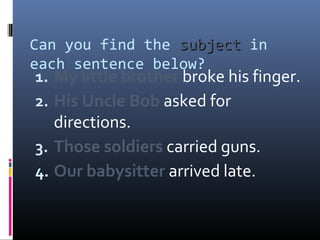 Subject and predicate | PPT