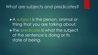 Subject and predicate TIRG | PPTX