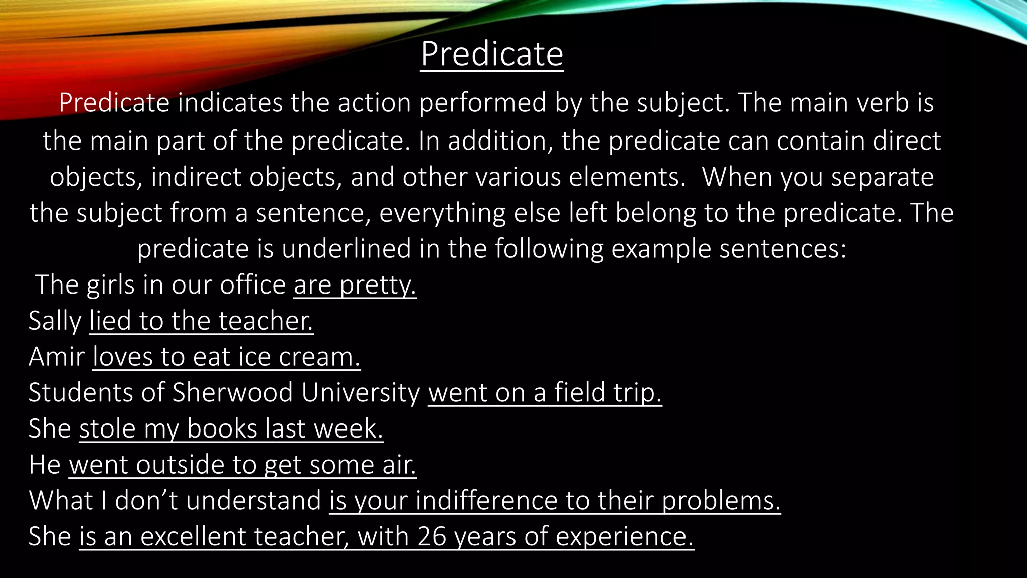 Subject and predicate | PPTX