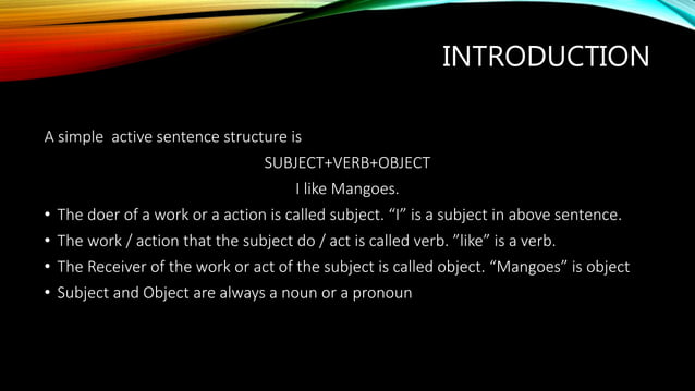 Subject and predicate | PPTX