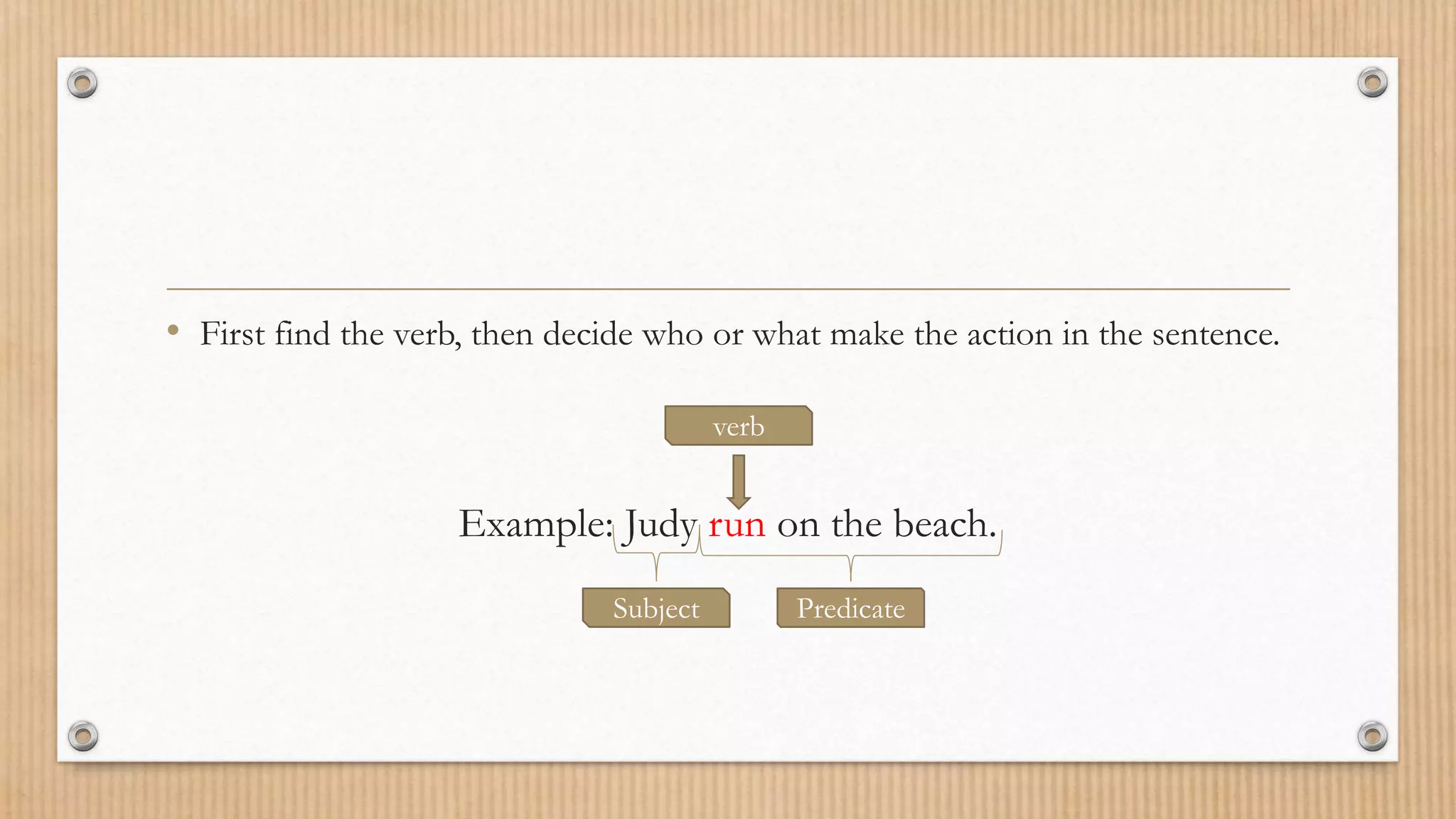 Subject and predicate | PPTX