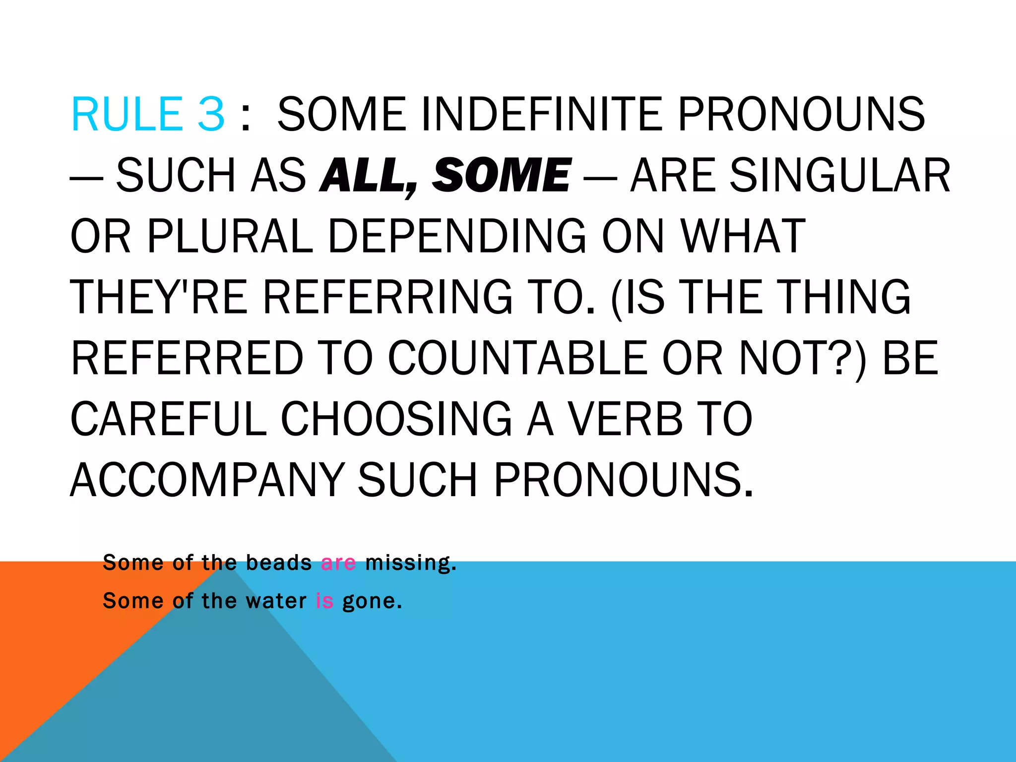 Subject and verb agreement | PPT