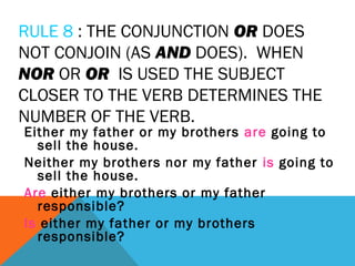 Subject and verb agreement | PPT