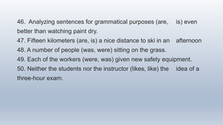 English Lesson: Subject and Verb Agreement | PPT