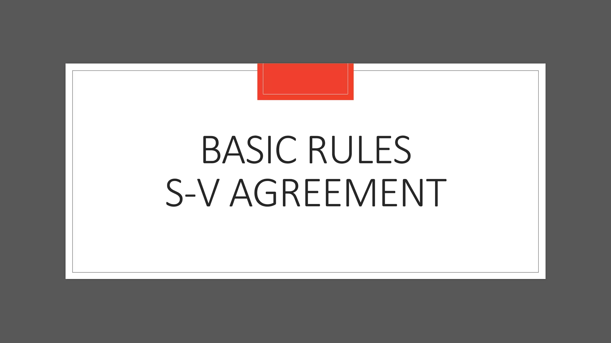 Subject and Verb Agreement | PPTX