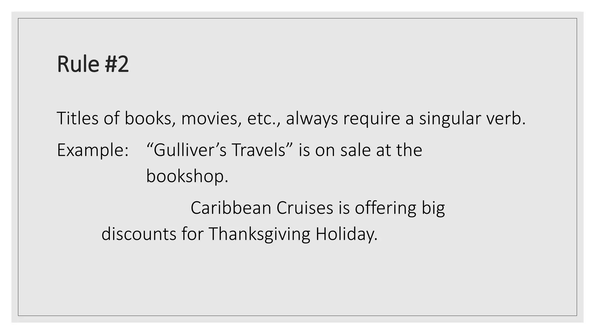 Subject and Verb Agreement | PPTX