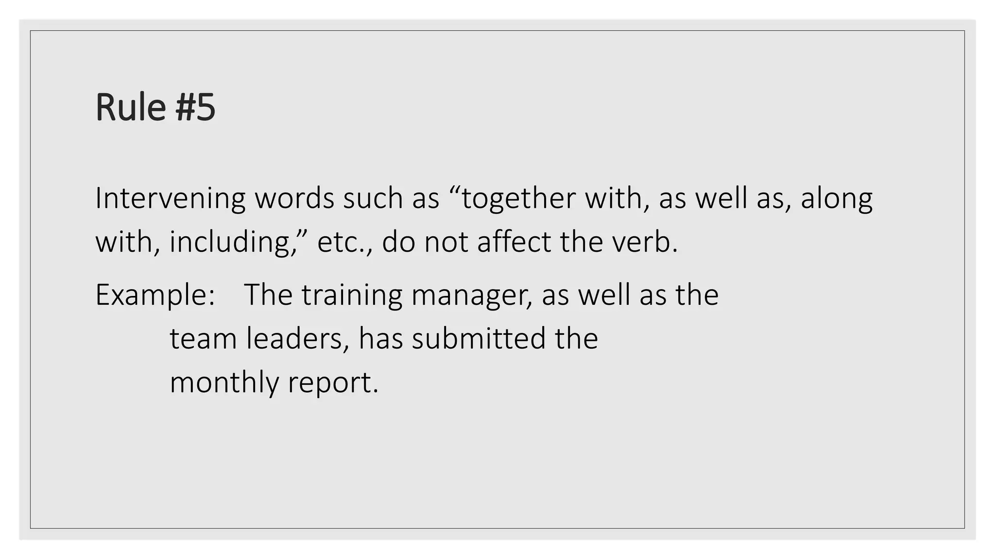 Subject and Verb Agreement | PPTX