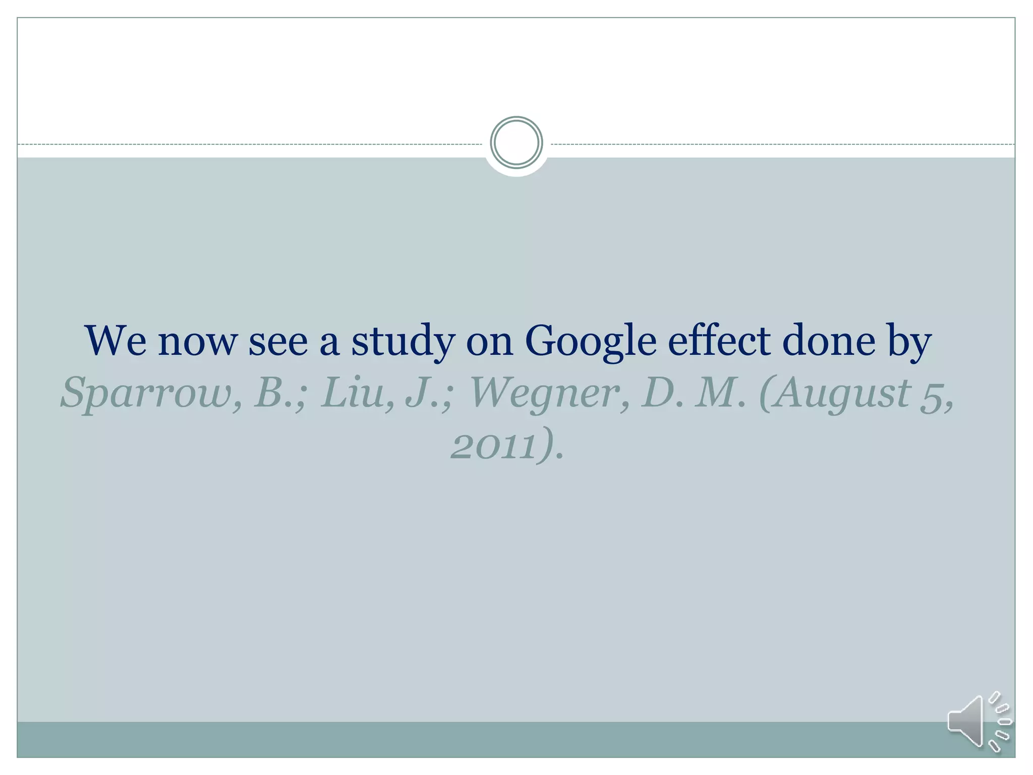 Subject assignment 2 Google Effects for Academic writing | PPTX