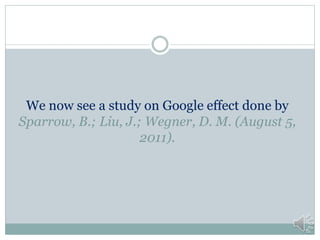 Subject assignment 2 Google Effects for Academic writing | PPTX