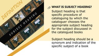 Subject cataloging | PPT