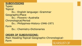 Subject cataloging | PPTX