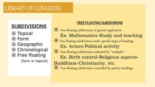 Subject cataloging | PPTX