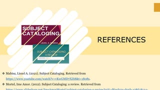 Subject cataloging | PPT