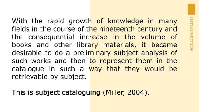 Subject cataloging | PPT