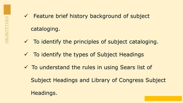 Subject cataloging | PPT