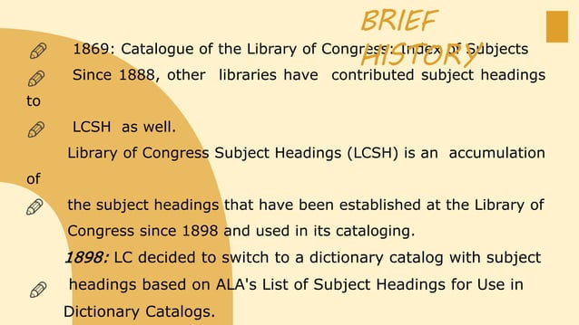 Subject cataloging | PPT