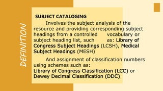 Subject cataloging | PPTX