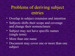 Subject cataloguing | PPT