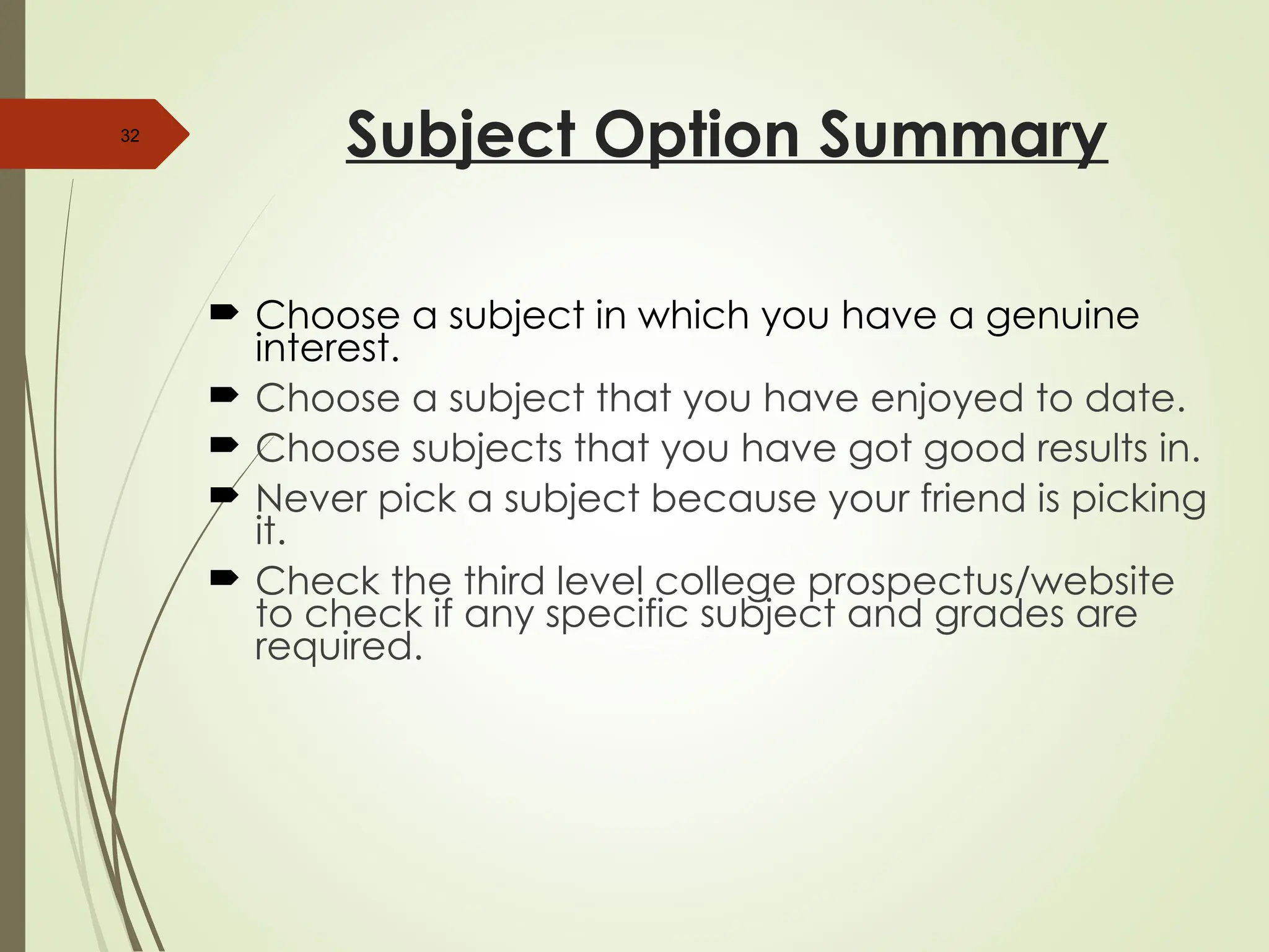 Subject Choice Presentation Ballinrobe CS2025 | PPT