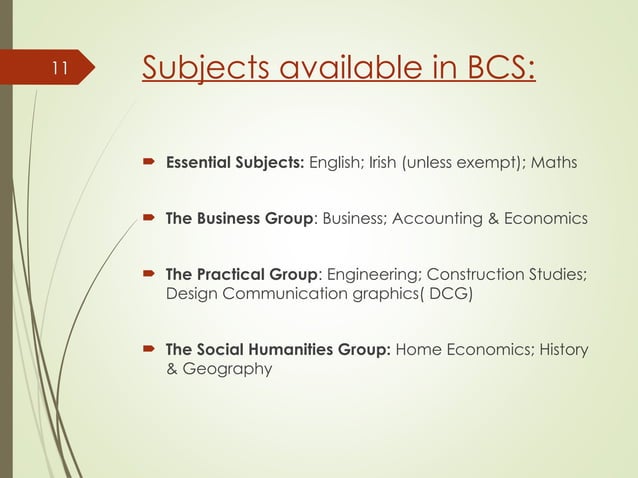 Subject Choice Presentation Ballinrobe CS2025 | PPT