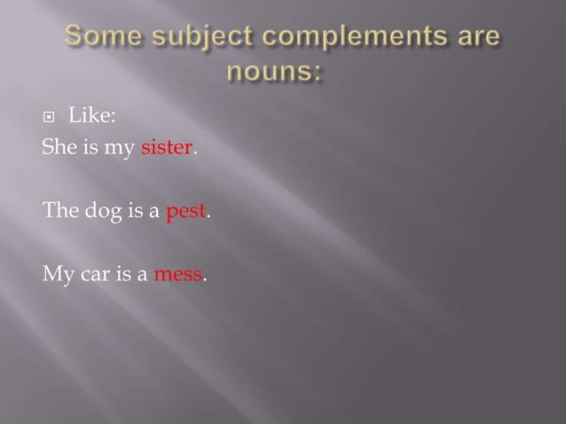 Subject complements | PPTX