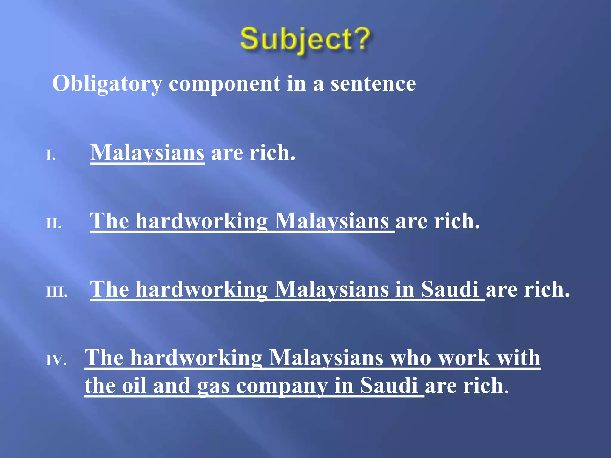 Subject complements | PPT