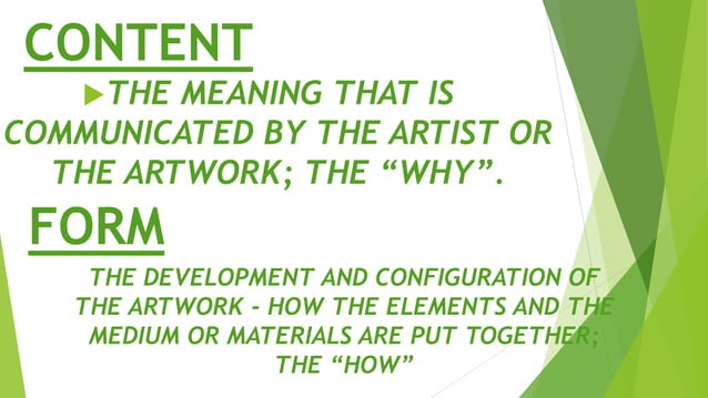 SUBJECT & CONTENT OF THE ARTS APPRECIATION | PPTX