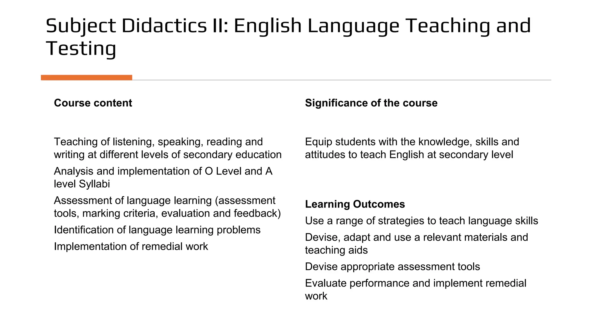 Subject Didactics 2: English Language Teaching and Testing.pptx