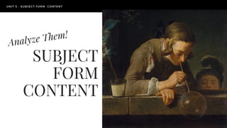 Art Appreciation - Subject, Form, and Content | PDF
