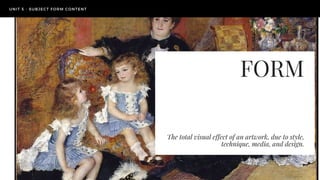 Art Appreciation - Subject, Form, and Content | PDF