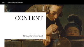 Art Appreciation - Subject, Form, and Content | PDF