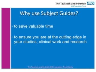 Subject guides | PPT