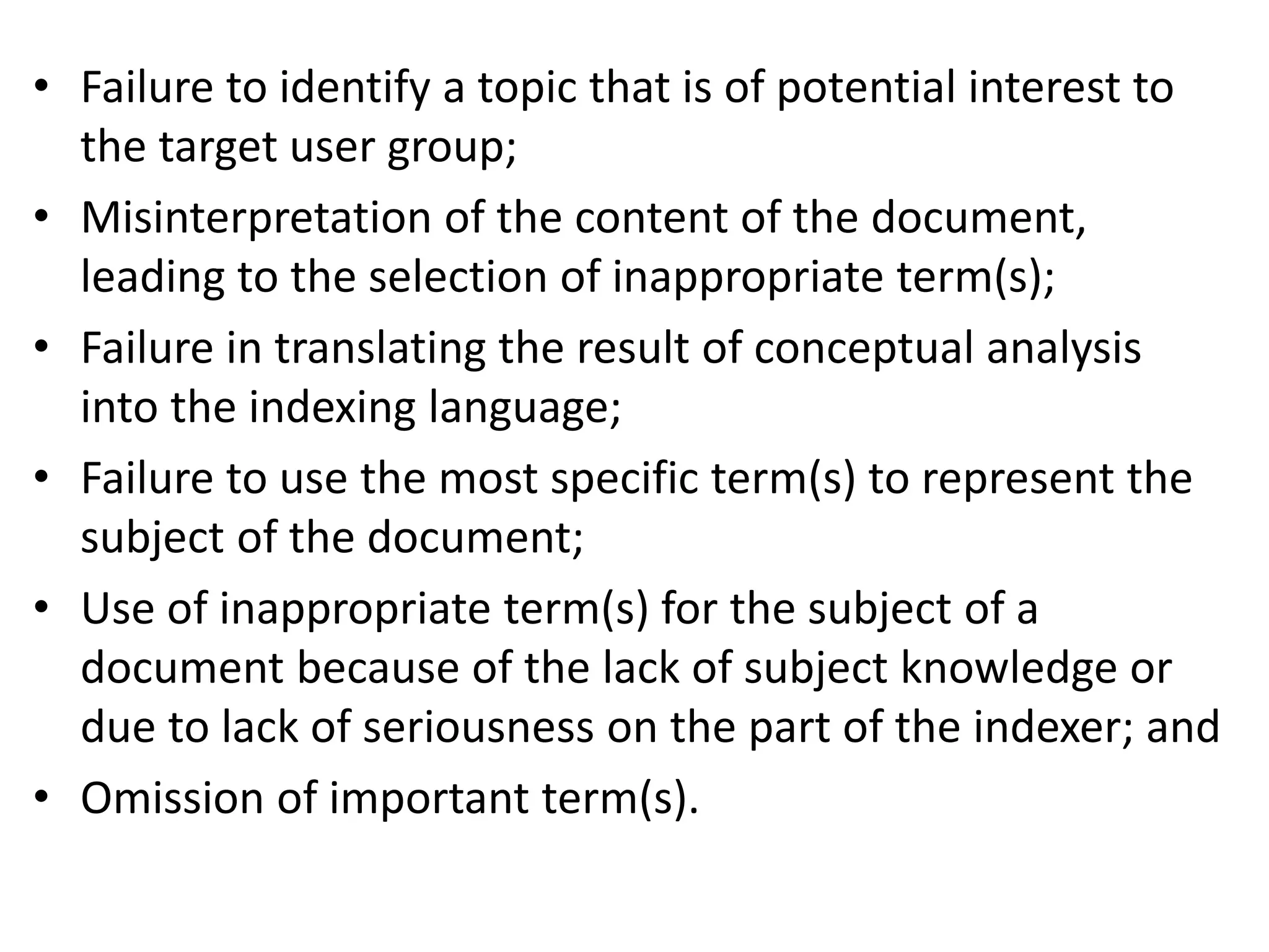 Subject Indexing & Techniques | PPTX
