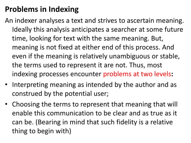 Subject Indexing & Techniques | PPTX | Desktop Publishing | Computer ...