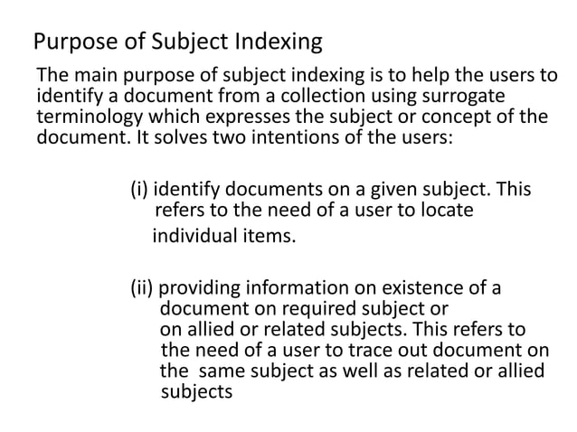 Subject Indexing & Techniques | PPTX | Desktop Publishing | Computer Software and Applications