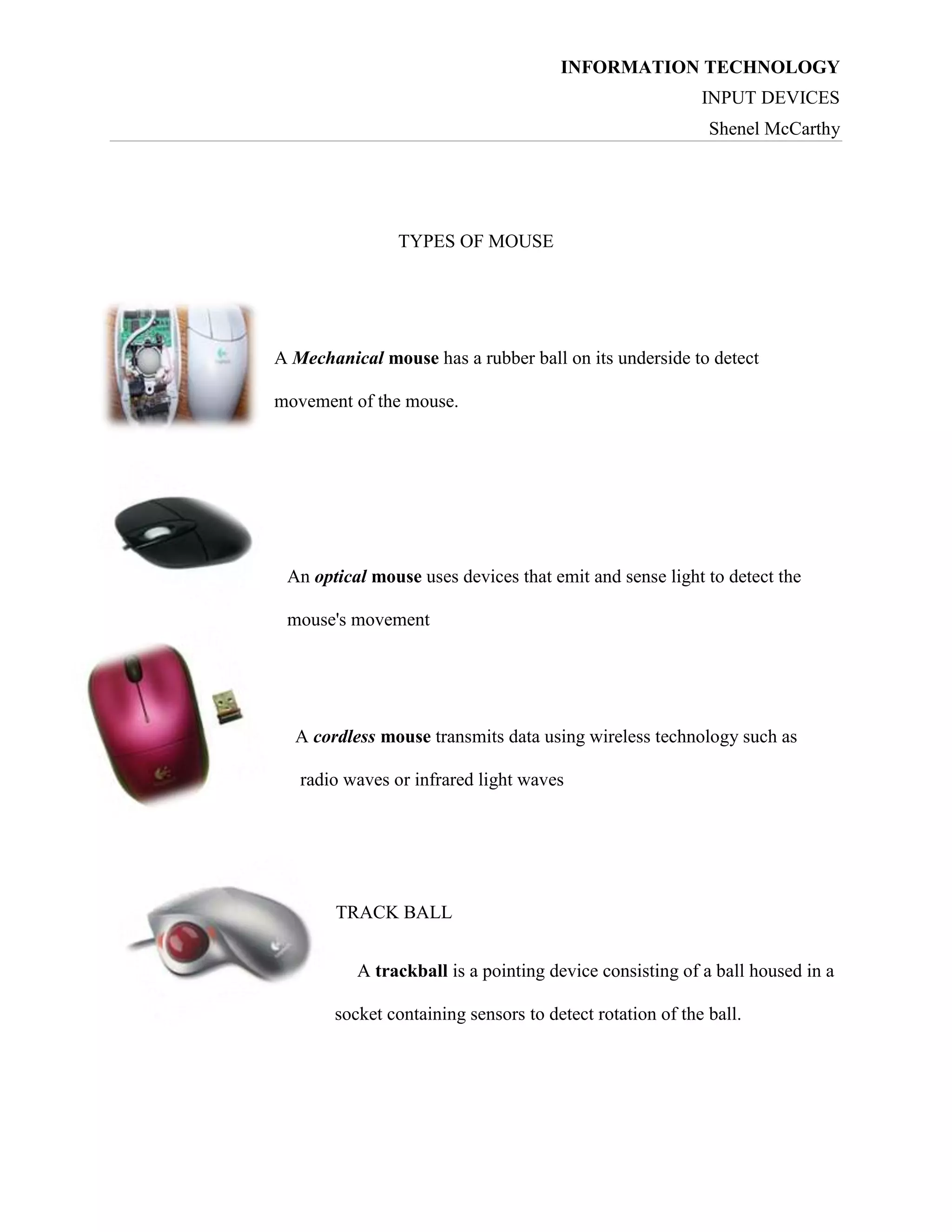 Input Devices | PDF