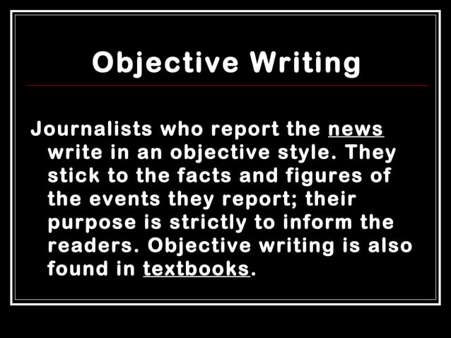 Subjective vs. Objective Writing | PPT